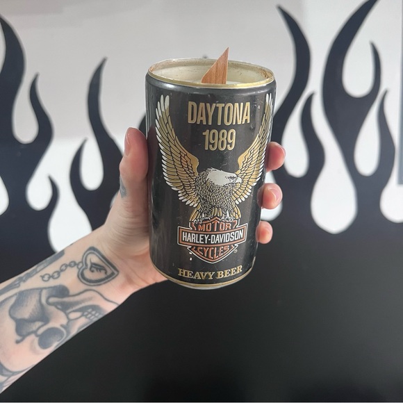 Harley-Davidson | Tops | Vintage 989 Harley Davidson Beer Can Candle ...